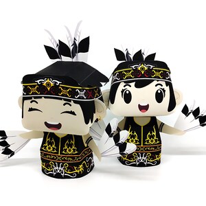 Creative DIY Paper Toy – Chibi Traditional Indonesian Dress ...