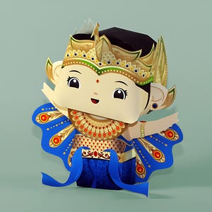 Creative DIY Paper Toy – Chibi Traditional Indonesian Dress ...