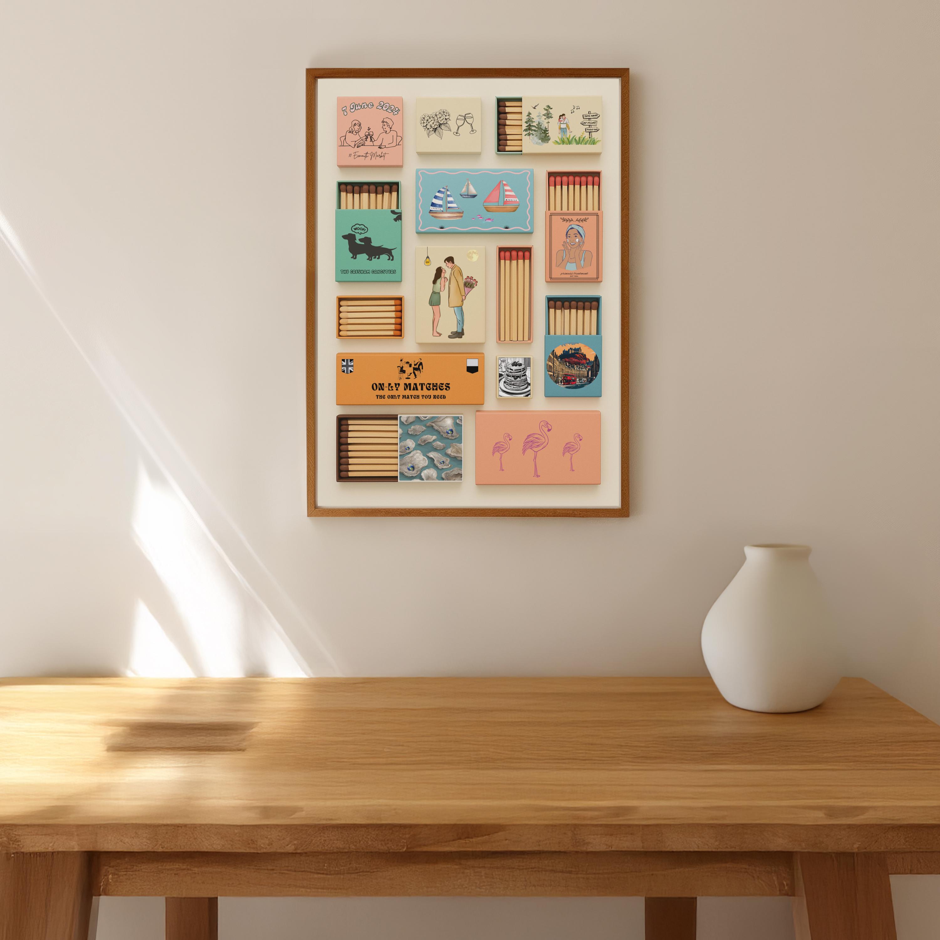 Custom Matchbox Art, Matchbox Poster Print, Personalised Matchbox Gift ...