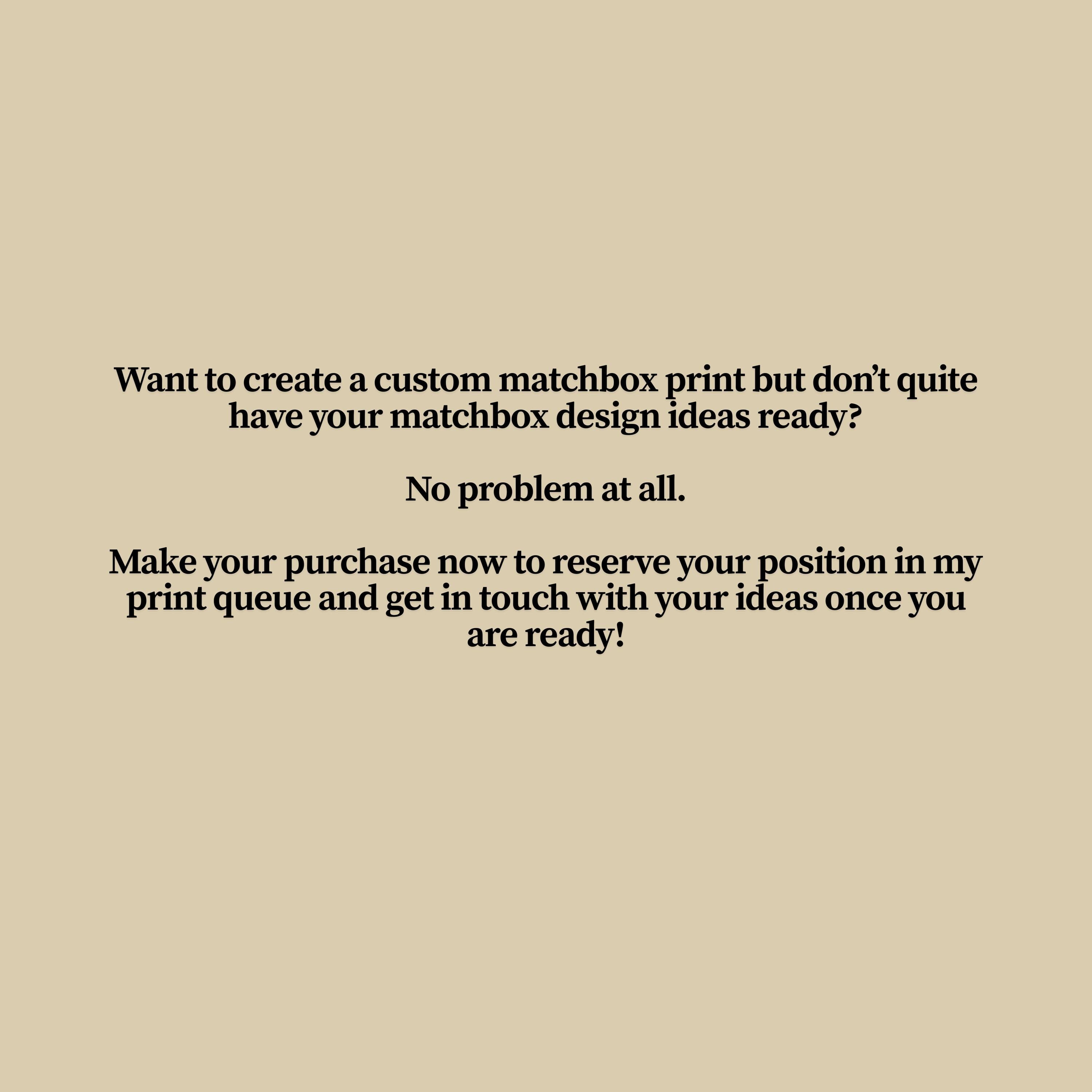 Custom Matchbox Art, Matchbox Poster Print, Personalised Matchbox Gift ...