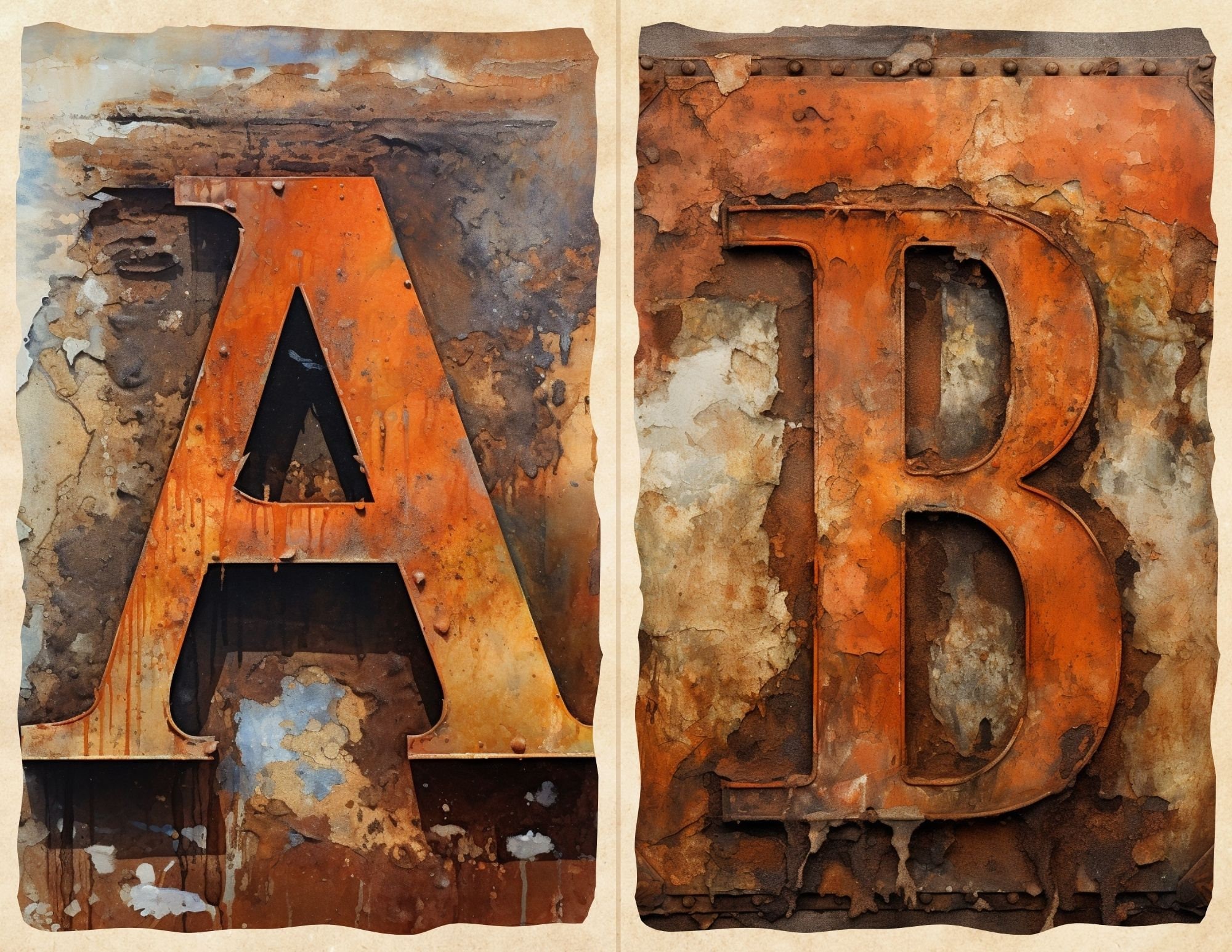 Rustic Alphabet & Numbers Kit / Printable Junk Journal Supplies ...