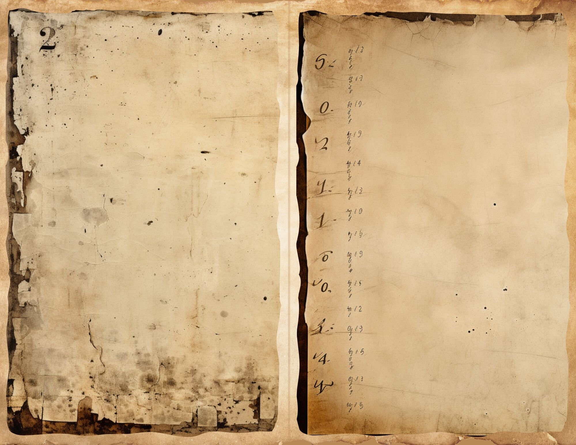 Old Vintage Torn Paper With Numbers Cards Mix Media Collage Junk ...