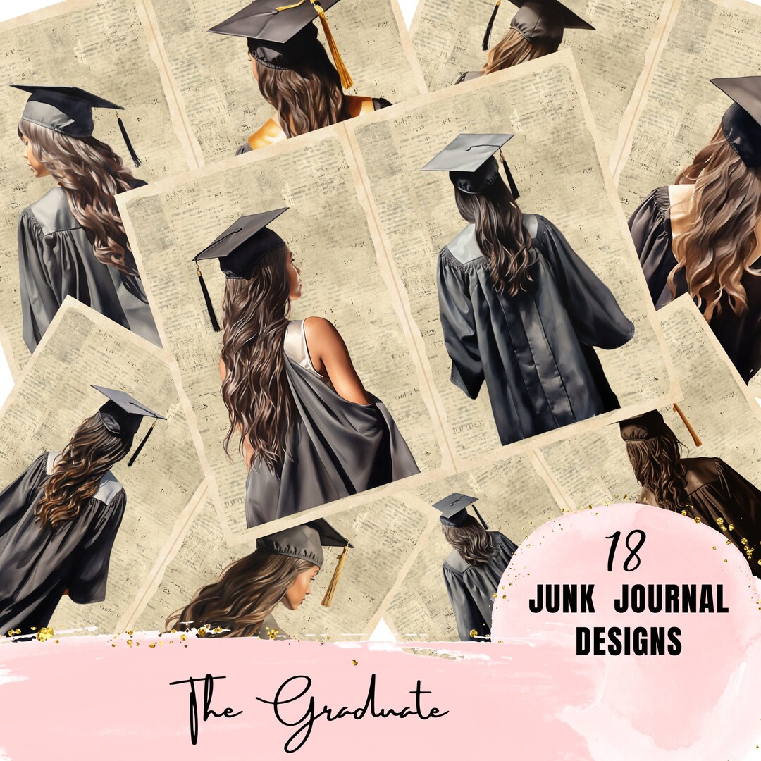 Graduate 2024 Junk Journal Mix Media Graduation Supplies Kit Ephemera ...