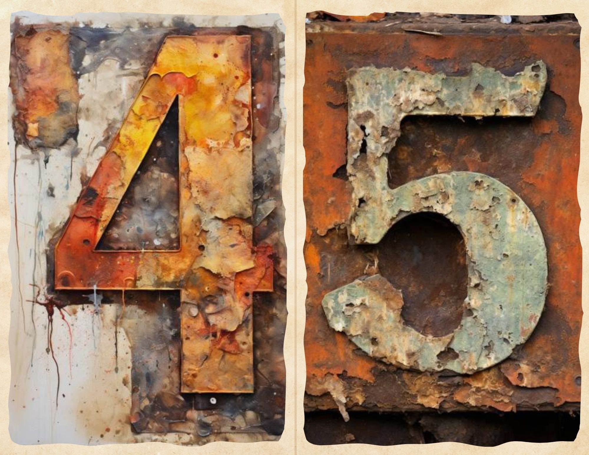 Rustic Alphabet & Numbers Kit / Printable Junk Journal Supplies ...