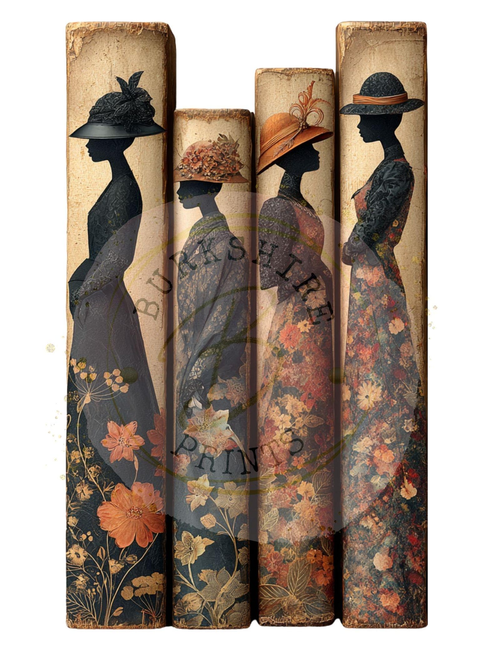 Victorian African American Book Spines Ephemera L Vintage Black Woman ...