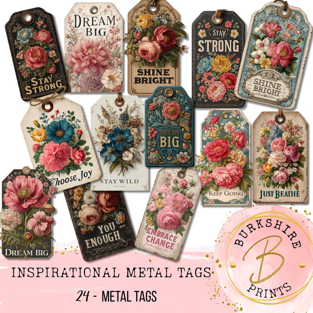 Industrial Grunge Inspirational Tags / Fussy Quote Tags / Ephemera ...