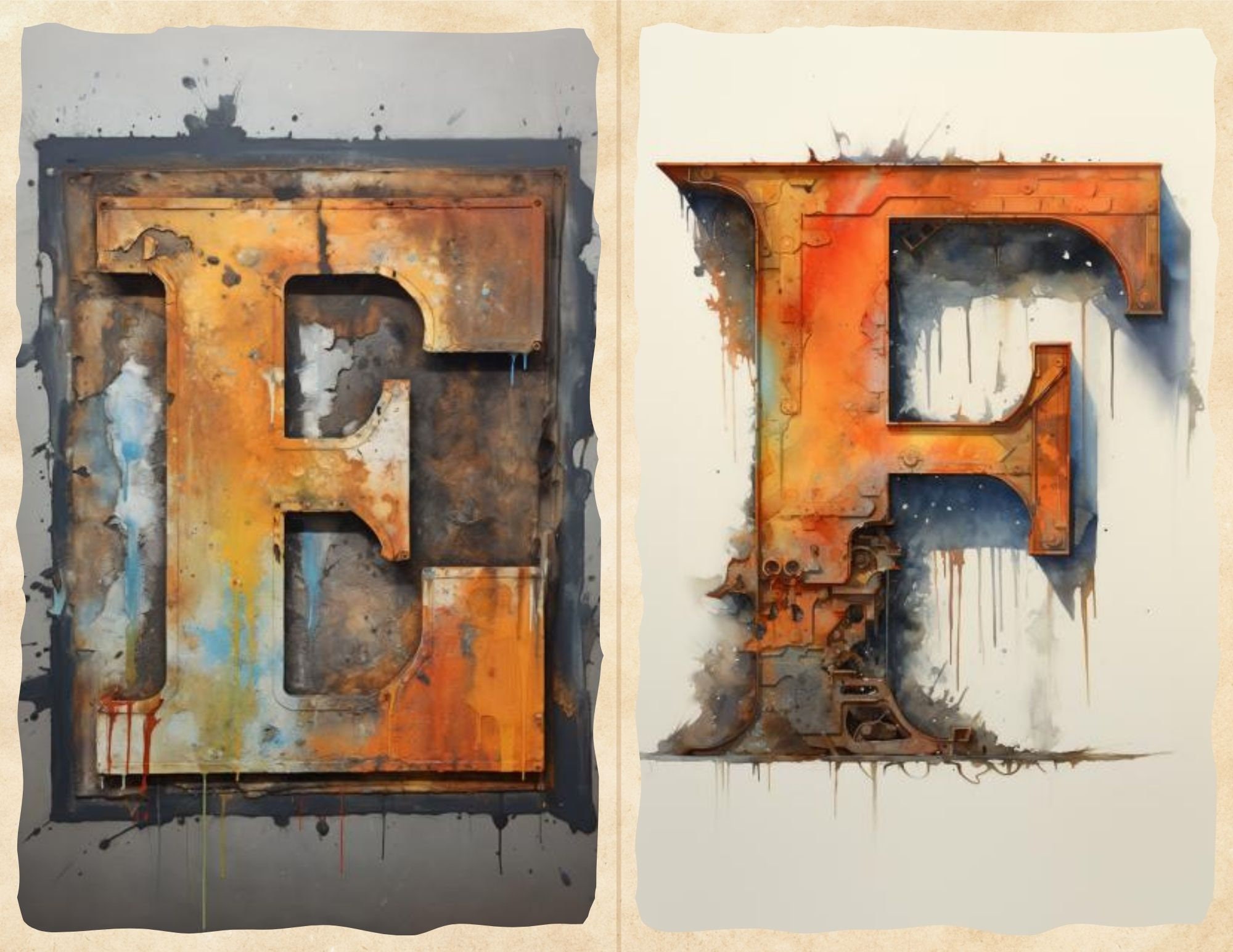 Rustic Alphabet & Numbers Kit / Printable Junk Journal Supplies ...