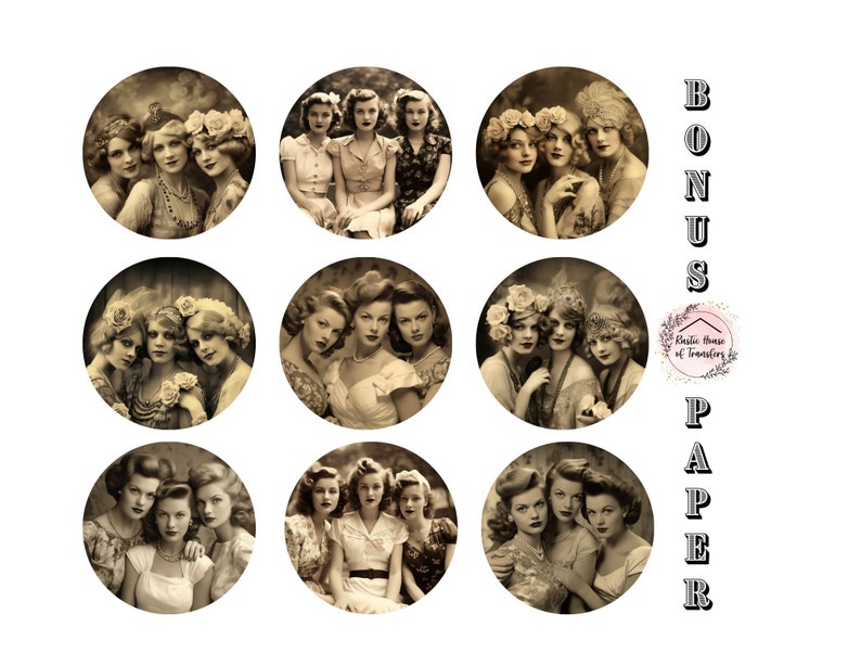 Victorian Flapper 50's 60's Women Half Paper Ephemera Collage Junk ...