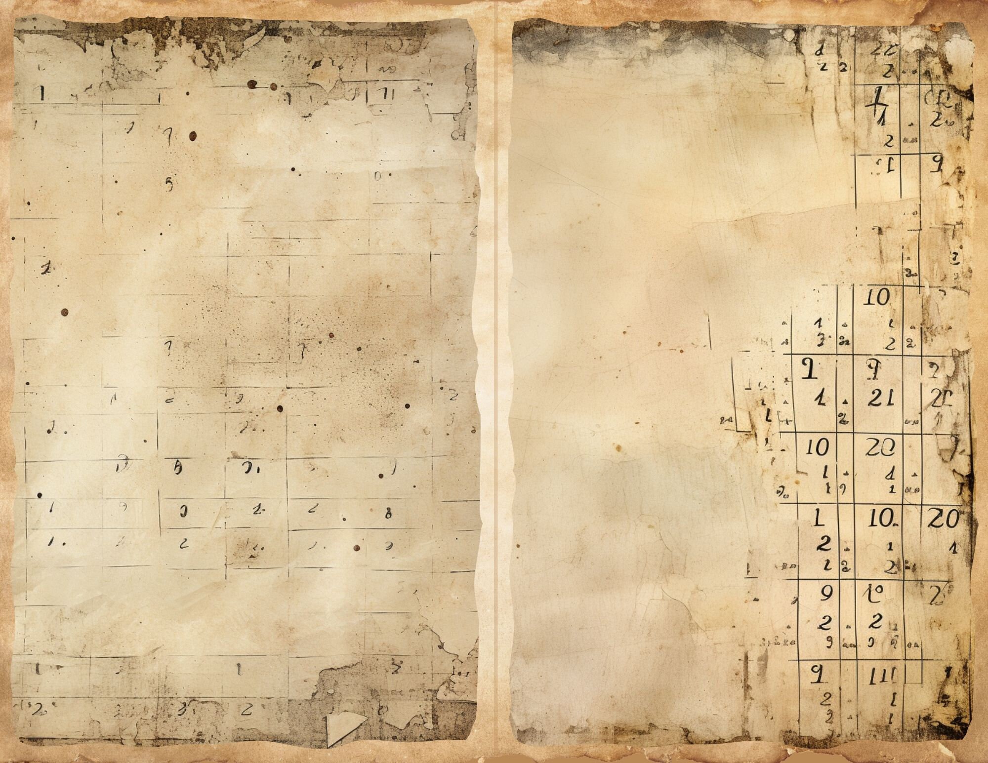 Old Vintage Torn Paper With Numbers Cards Mix Media Collage Junk ...