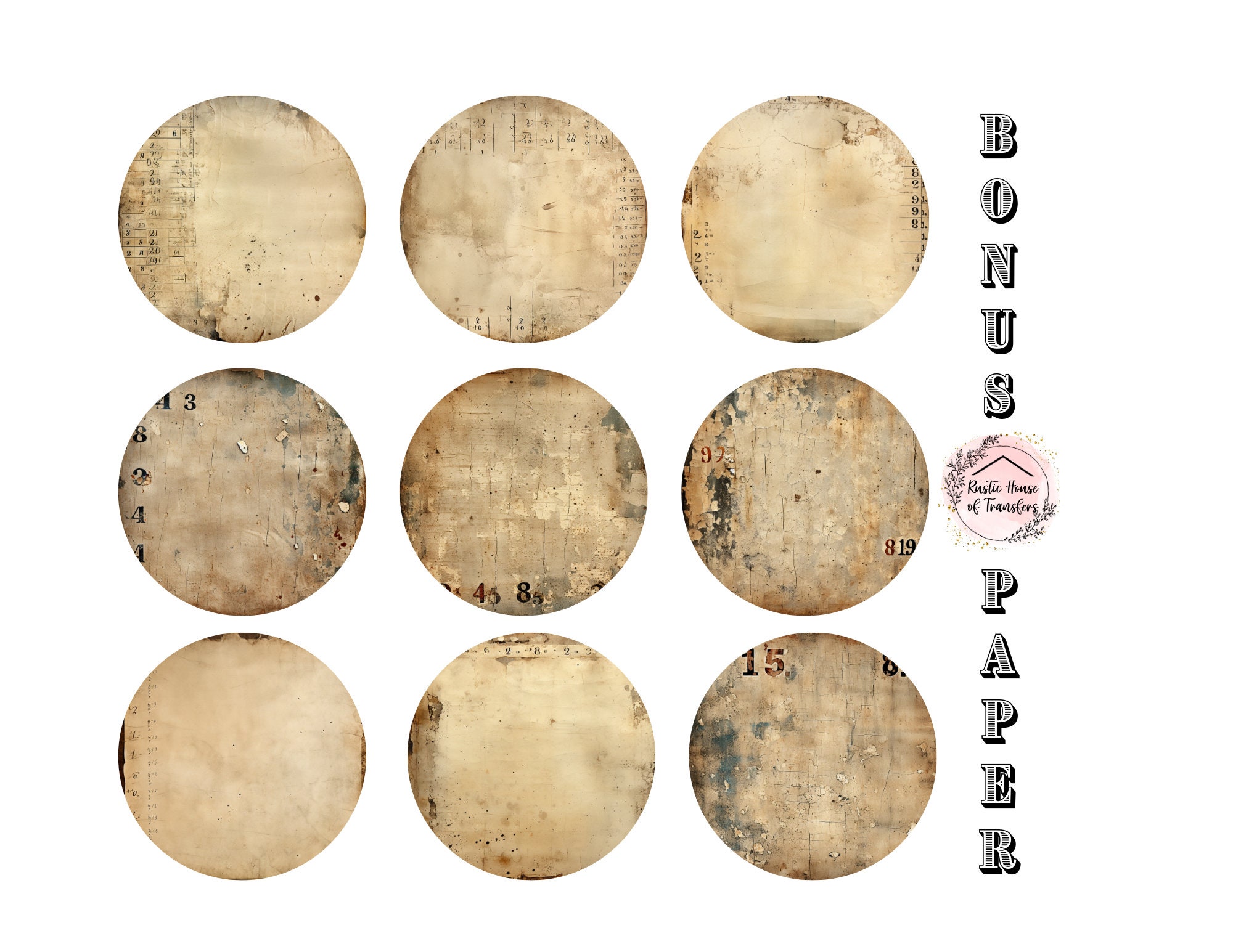 Old Vintage Torn Paper With Numbers Cards Mix Media Collage Junk ...