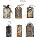 Industrial Grunge Steampunk Tags / Fussy Cut Number Tags / Ephemera ...