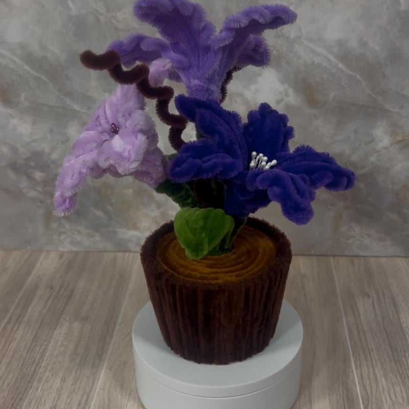 Fuzzy Wire Flowers - Etsy