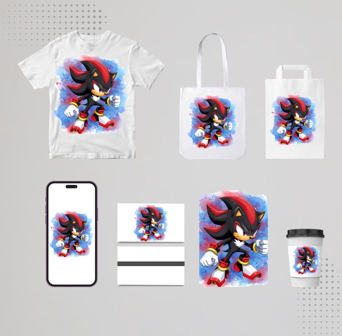 Shadow the Hedgehog Watercolor Art High Quality 4000x4000 Template ...