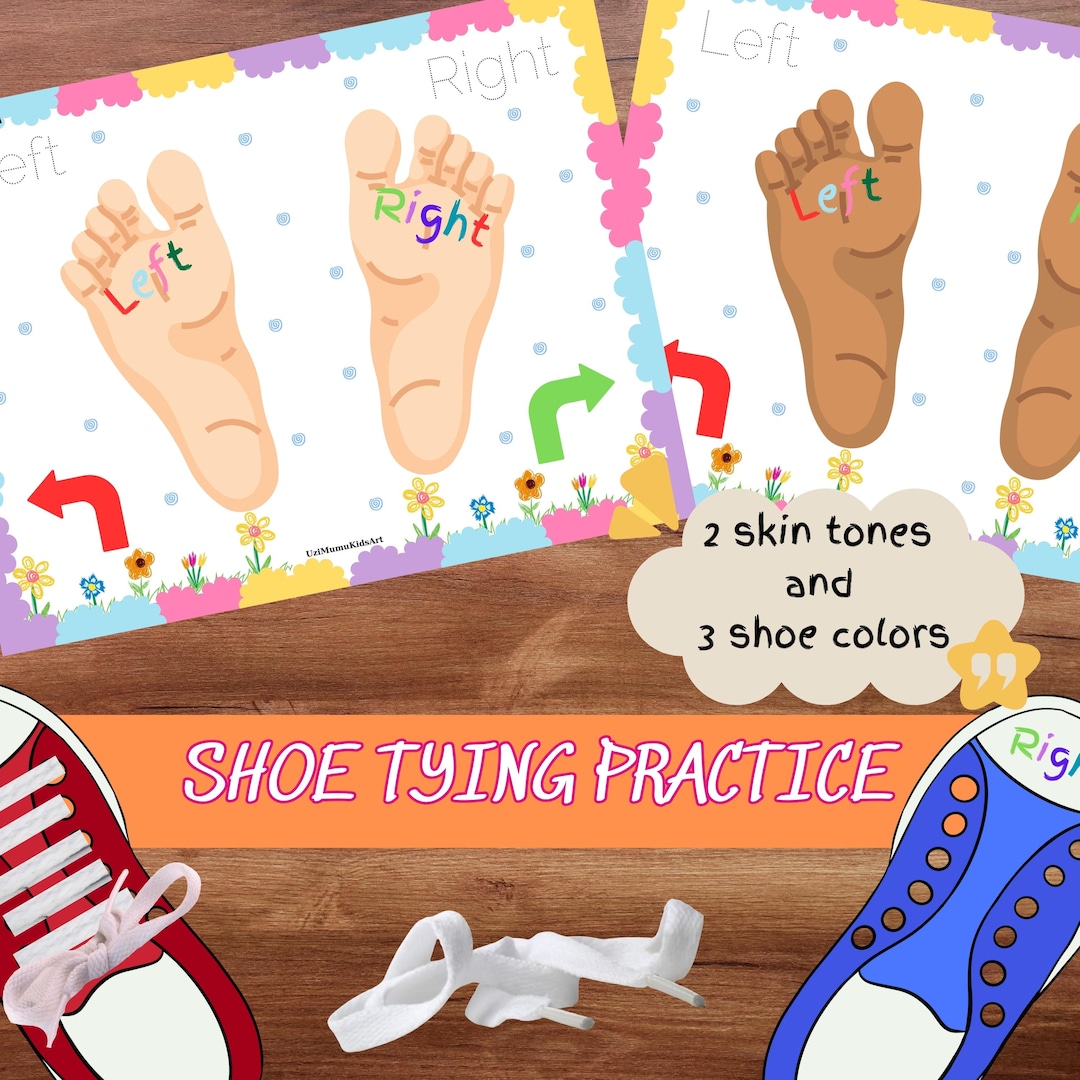Shoe Tying Practice for Kids Fine Motor Skills Preschool Printables ...