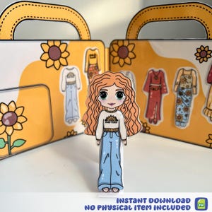 Printable Paperdoll Sunflower | DIY Paper Toys | Playful Printable ...