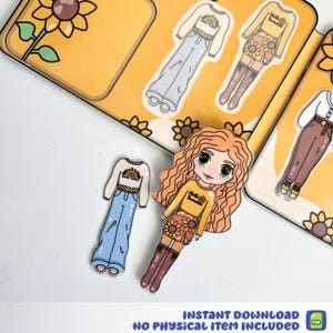 Printable Paperdoll Sunflower | DIY Paper Toys | Playful Printable ...