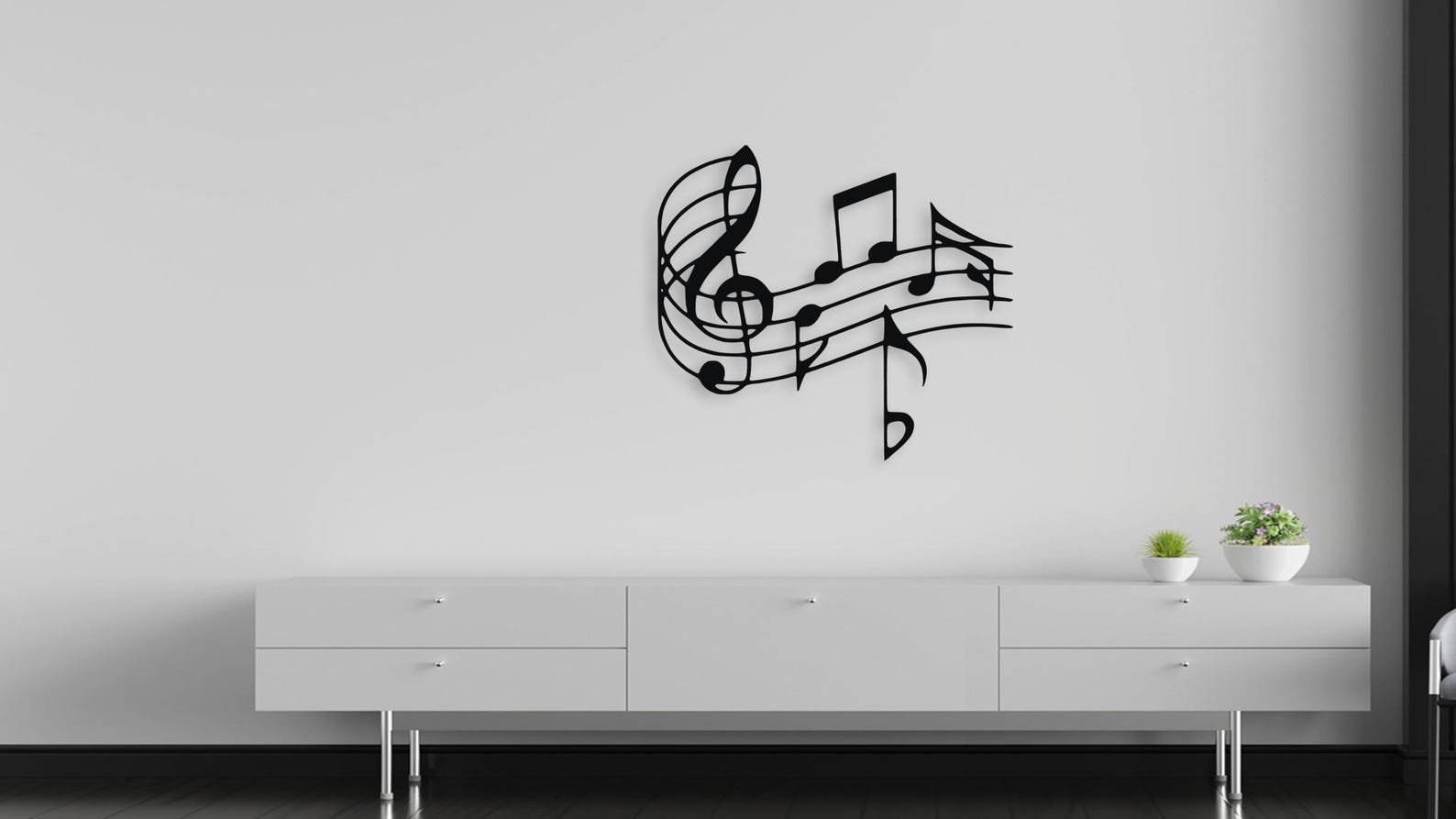 Music Notes Wall Art Laser Cut File CNC Musical Decor Digital Download ...