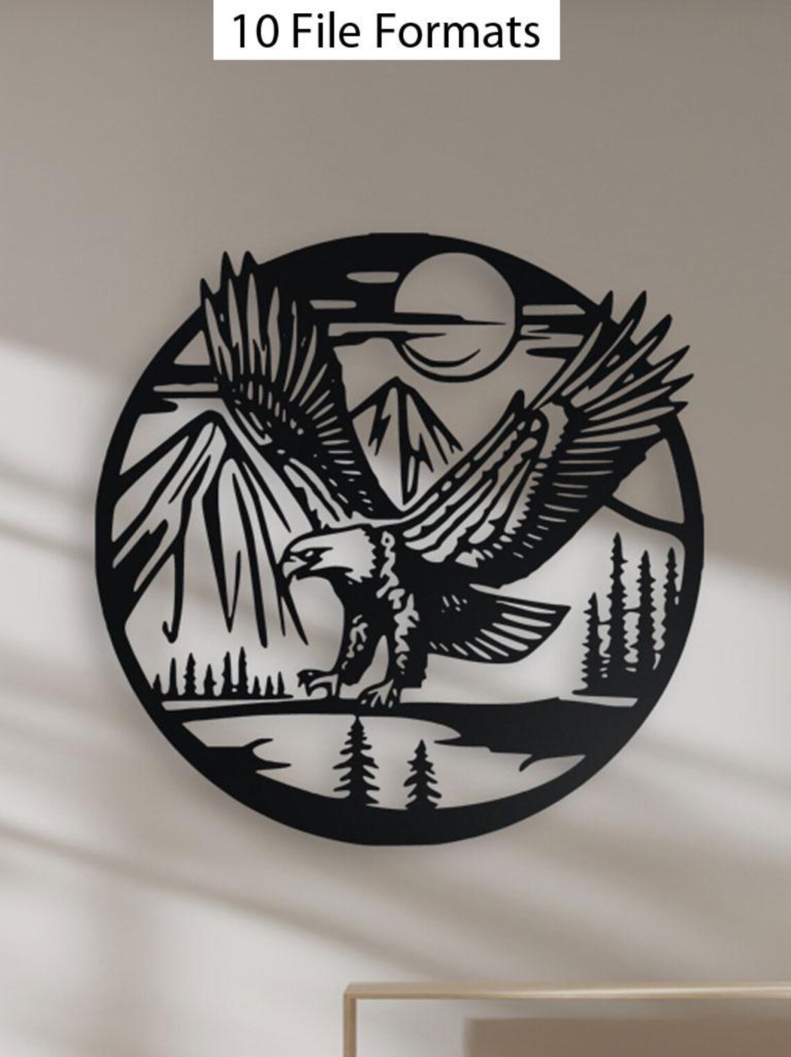 Eagle Wall Art Laser Cut File | Eagle Head CNC SVG DXF | Wildlife Wall ...