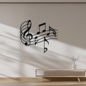 Music Notes Wall Art Laser Cut File CNC Musical Decor Digital Download ...