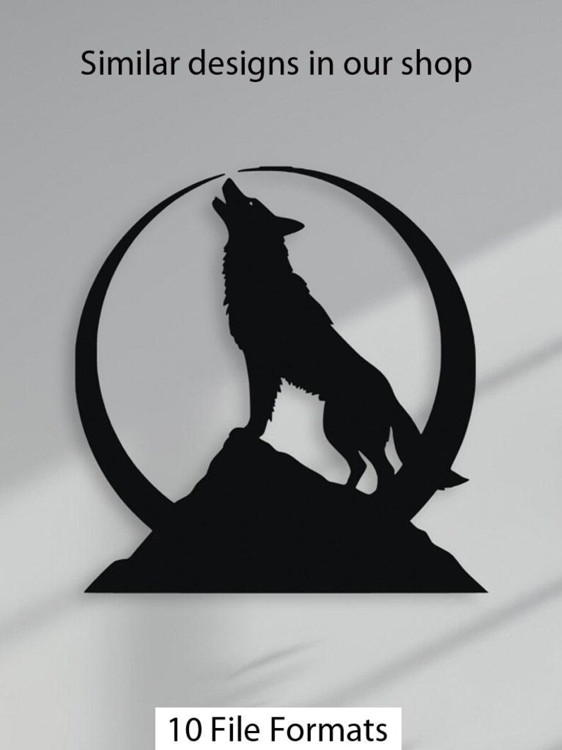 Howling Wolf Wall Art Laser Cut File CNC DXF SVG Digital Download - Etsy