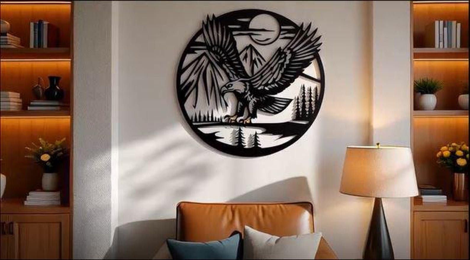 Eagle Wall Art Laser Cut File | Eagle Head CNC SVG DXF | Wildlife Wall ...