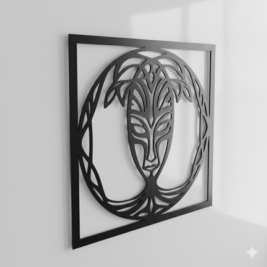 Tribal Tree Spirit Mask Wall Decor Laser 3D Print Files - Etsy