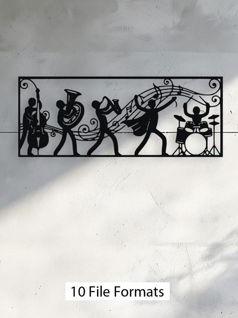 Music Wall Decor Art Laser Cut Files - Etsy