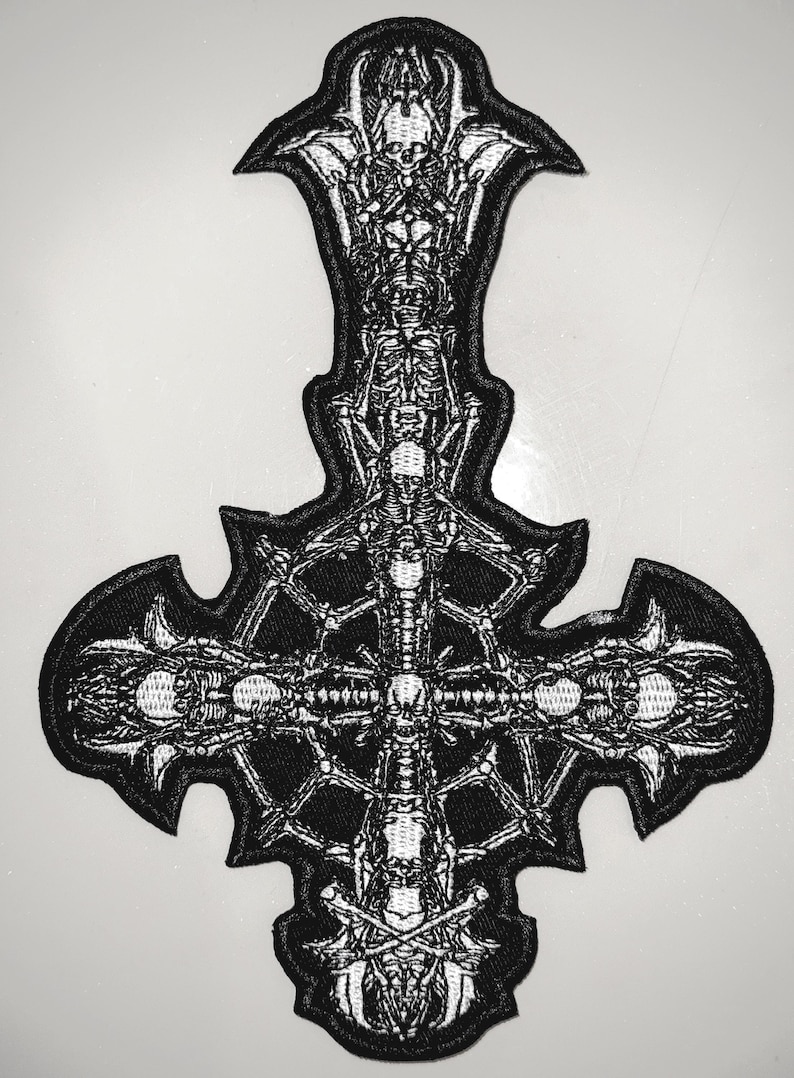 Ghost Band Skeleta Grucifix Patch {sew-on} | PAPA V PERPETUA EMERITUS ...