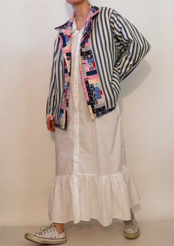 Reversible Quilted Patchwork Jacket / Vintage 1970s 1… - Gem