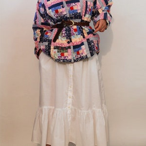 Reversible Quilted Patchwork Jacket , Vintage 1980s Multi-colored ...