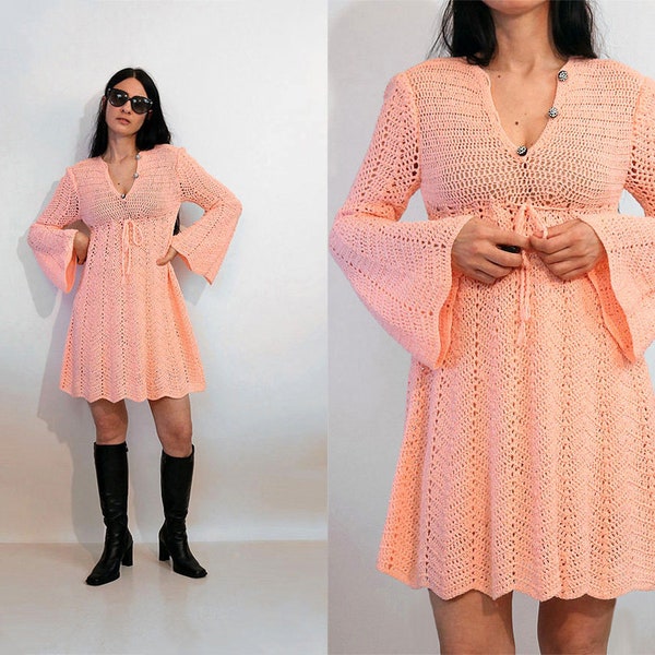 1960s Dress Crochet - Etsy