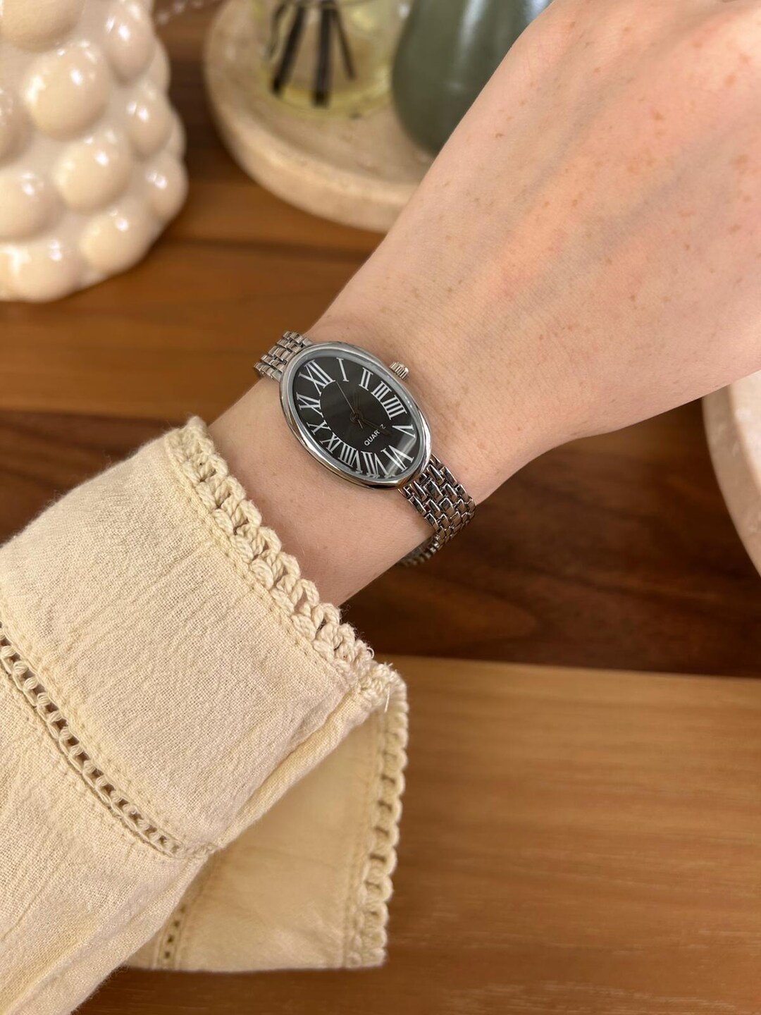 Black Dial-roman Numeral Womens Watch, Elegant Womens Watch, Vintage ...
