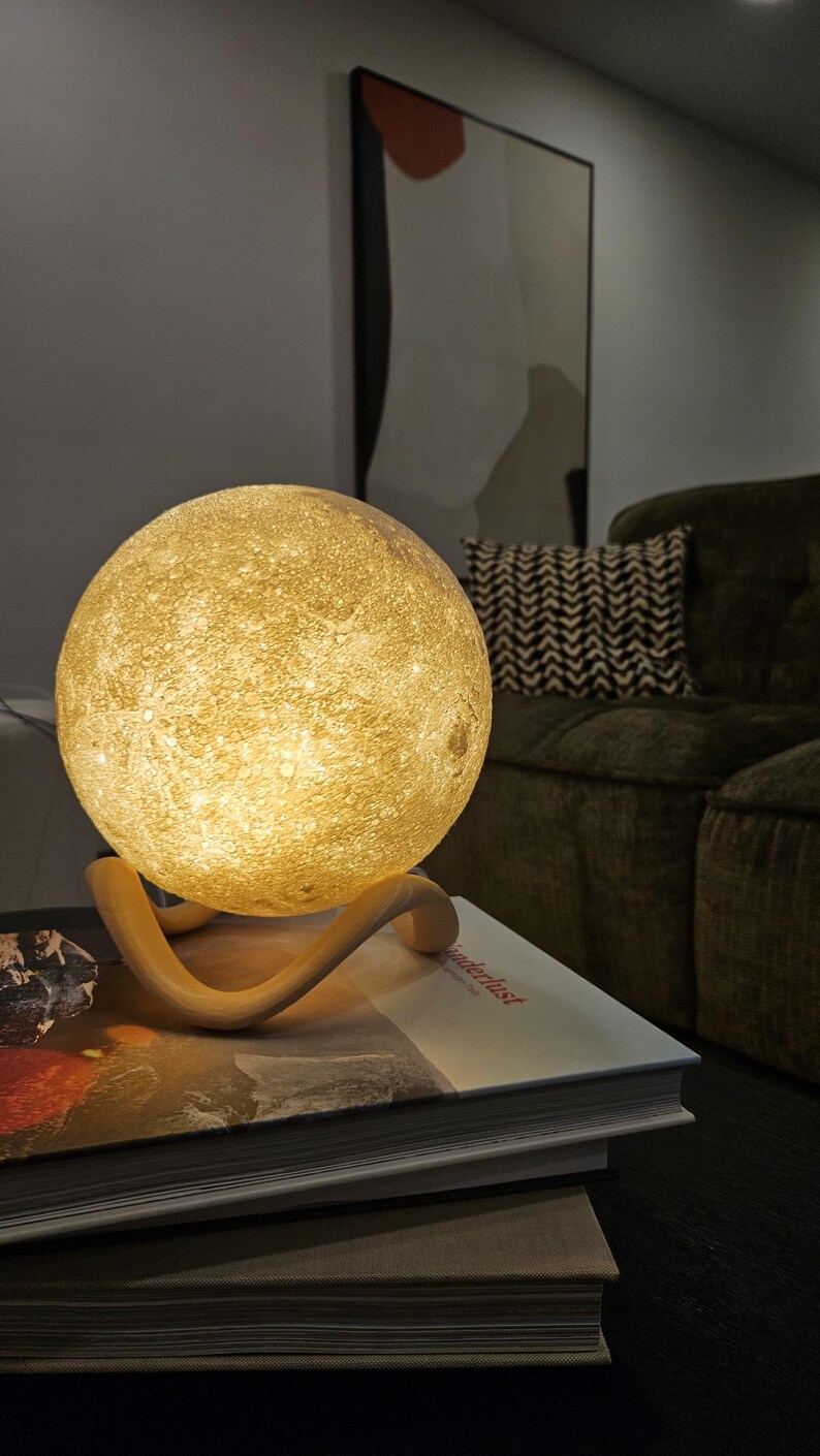 Moonlight Table Lamp Moon Night Light 3D Printed Moon Lamp Color ...