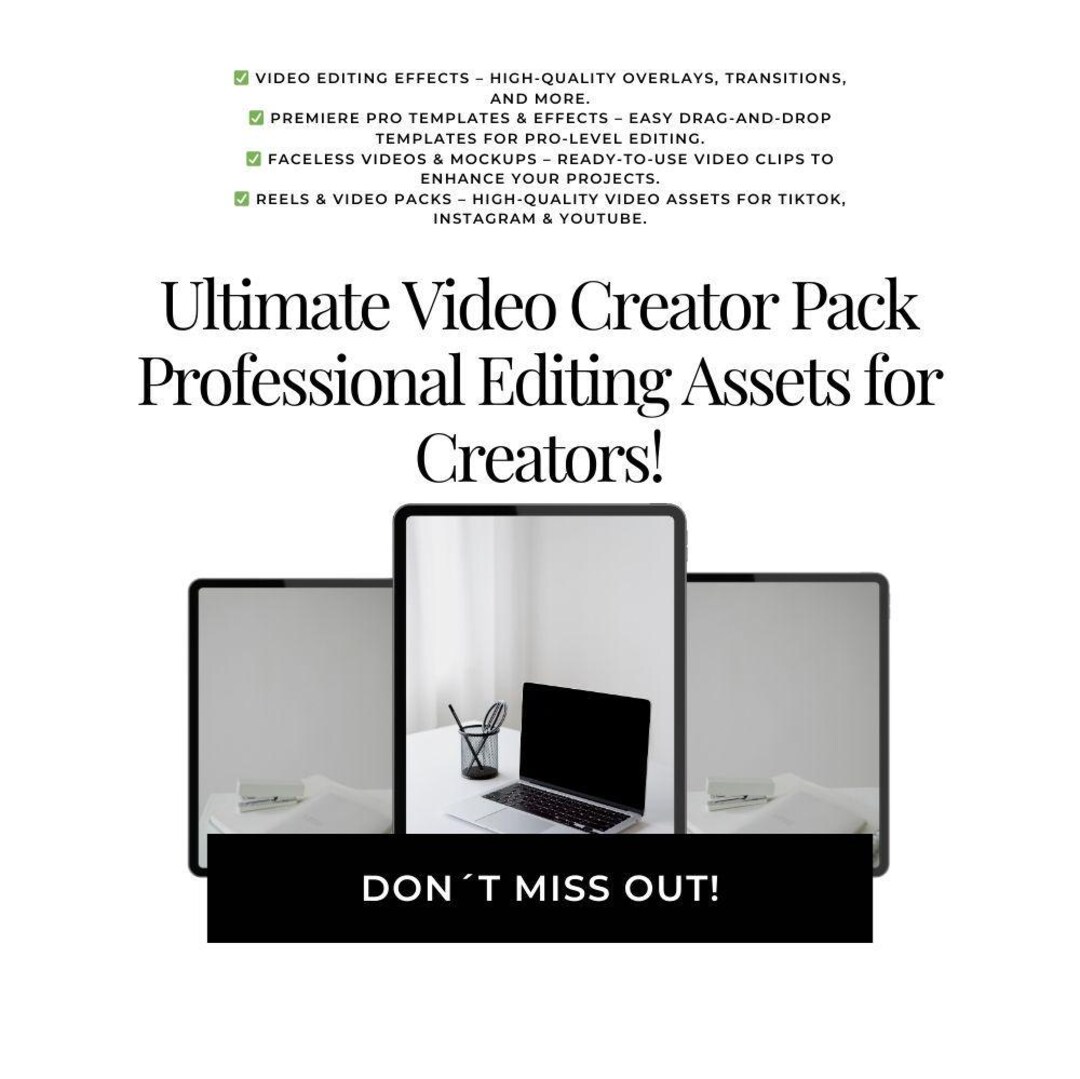 Ultimate Video Creator Pack – Professional Editing Assets for Creators ...