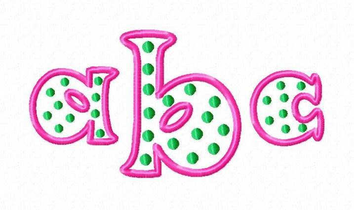 Polka Dots Monogram Font Alphabet - Machine Embroidery Designs - Etsy