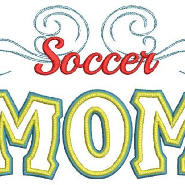 Soccer Mom Applique - Etsy