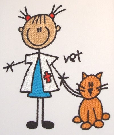 Occupational Stick Kids Set 2 Machine Embroidery Designs | Etsy