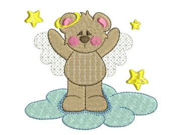 Angel Bears Machine Embroidery Designs - Etsy