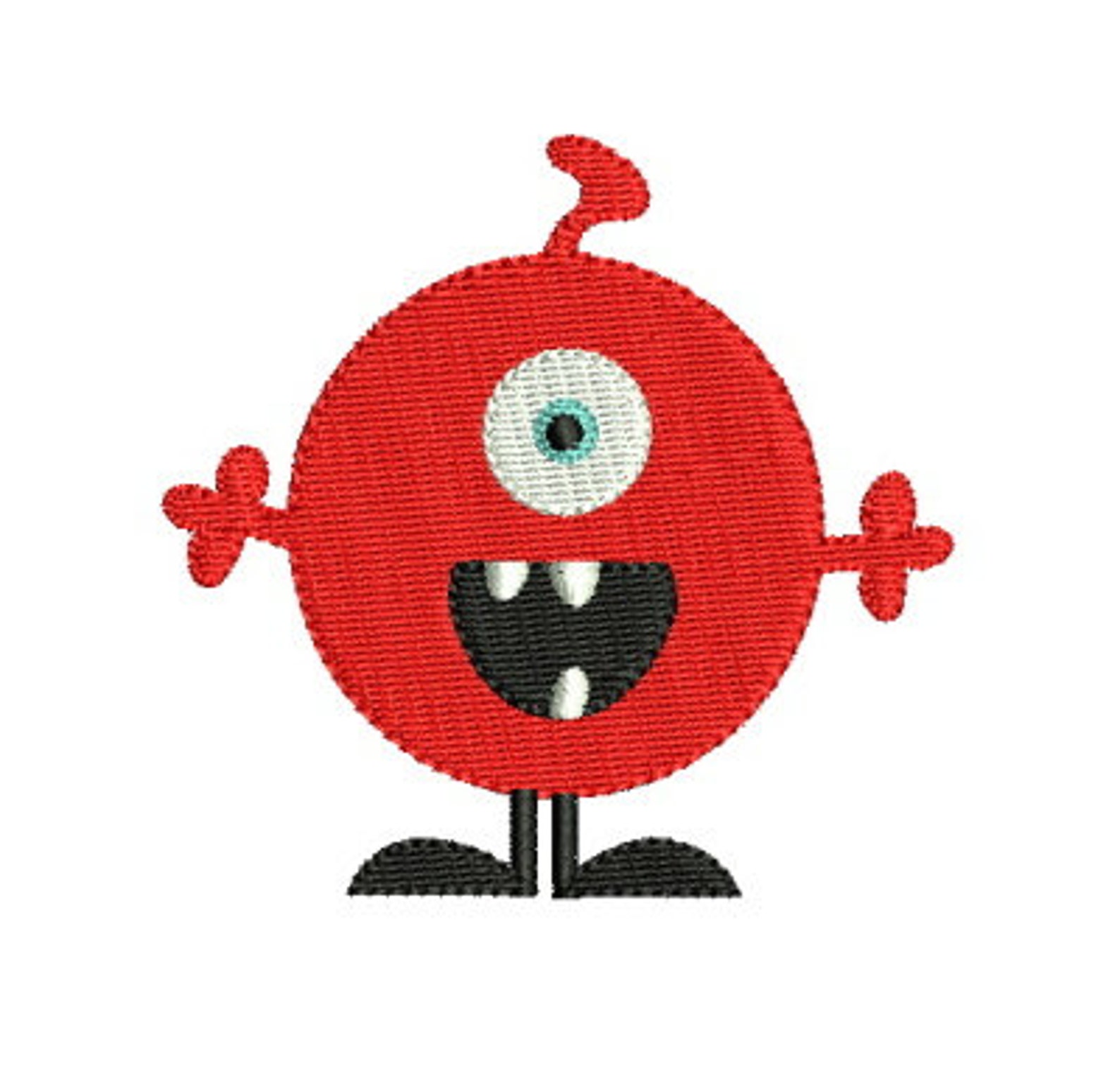Cute Monster 2 Machine Embroidery Design 2 Sizes - Etsy