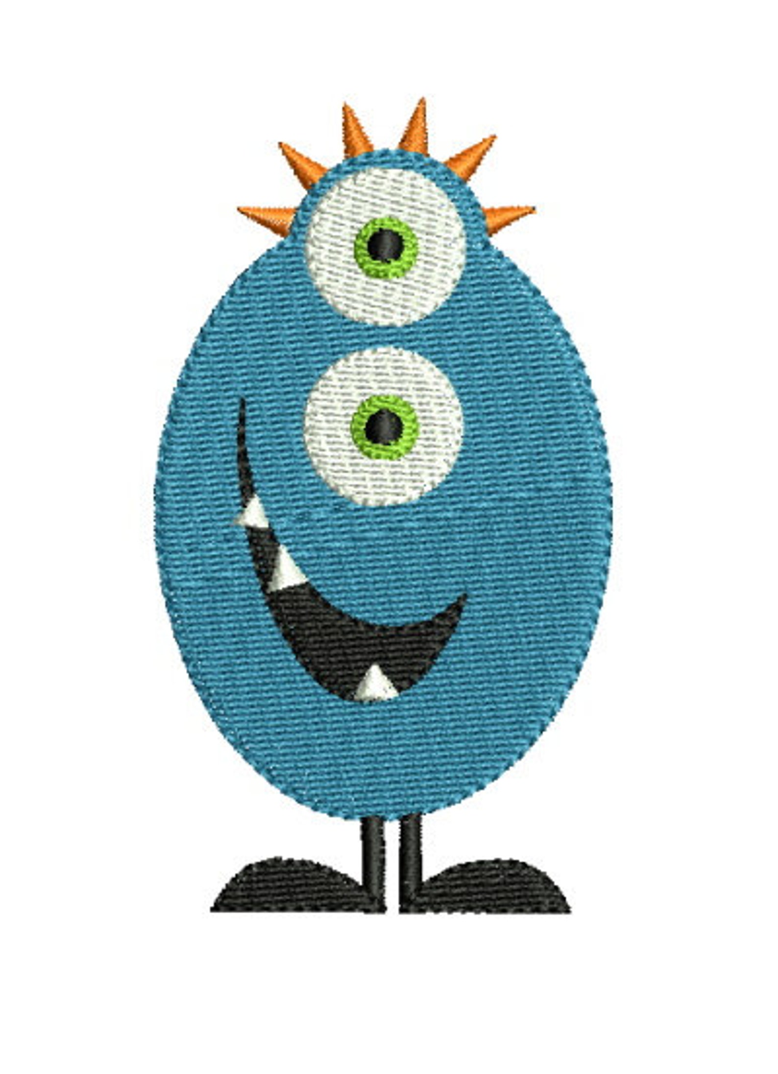 Cute Monster 4 Machine Embroidery Design 2 Sizes - Etsy