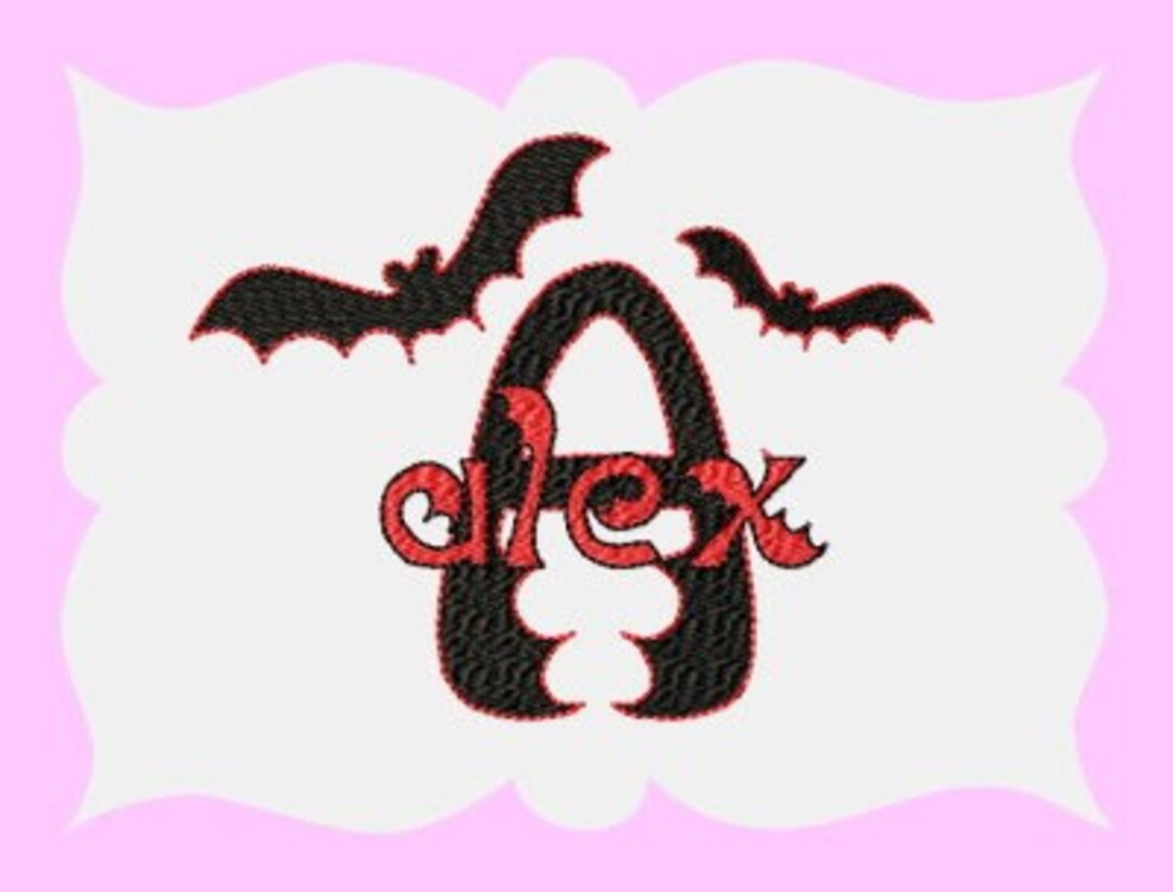 Batty Halloween Alphabet Font Machine Embroidery Designs- 4x4 - Etsy