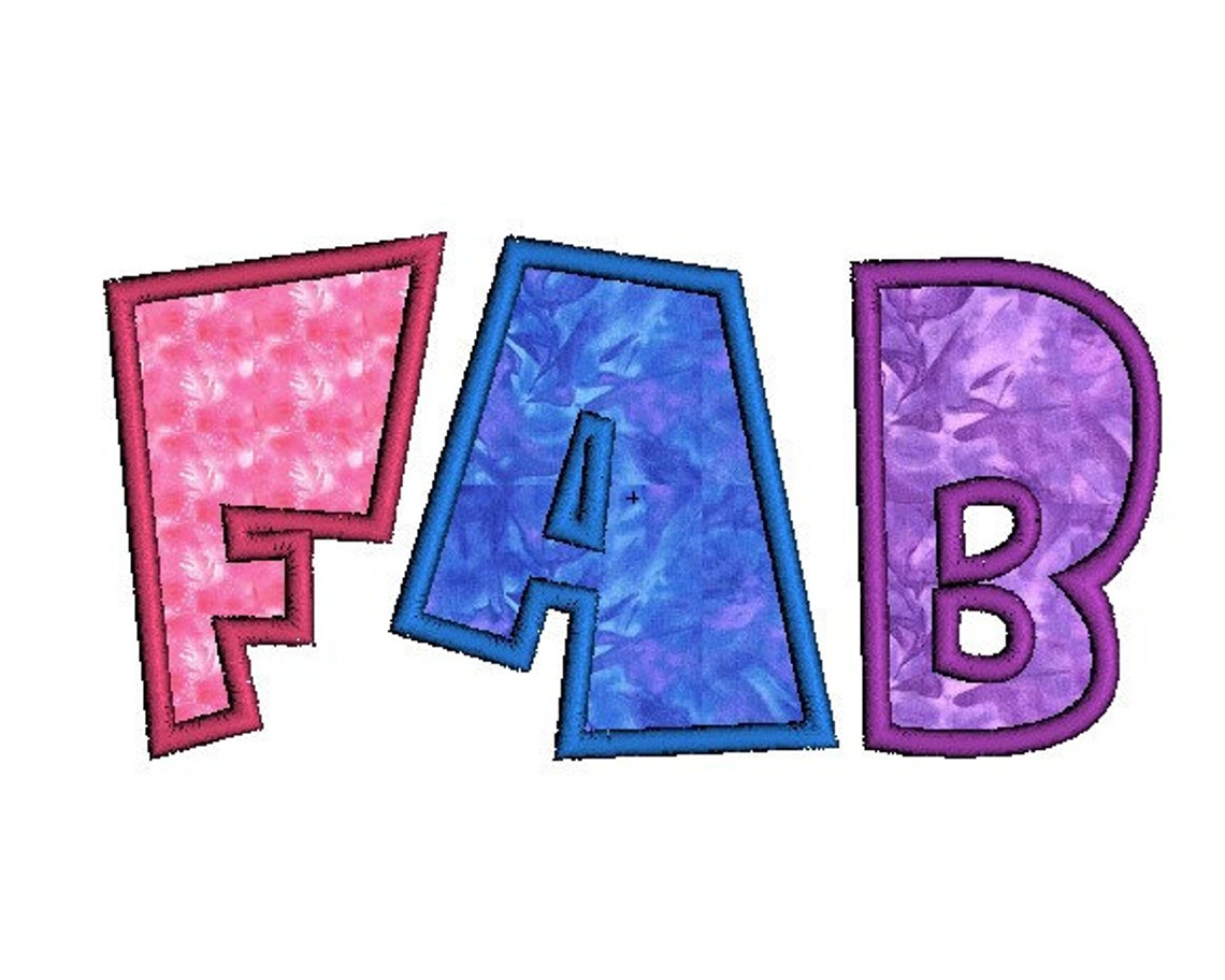 Fab Applique Alphabet Machine Embroidery Designs | Etsy