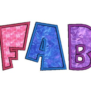 Fab Applique Alphabet Machine Embroidery Designs - Etsy