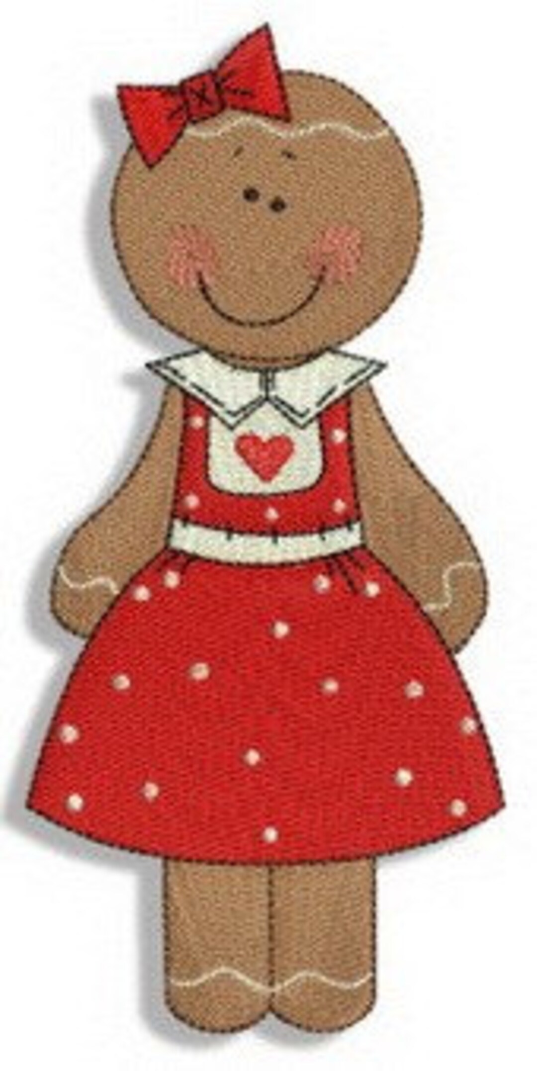 Sweet Gingerbread Girl Machine Embroidery Design 4x4 & 5x7 - Etsy