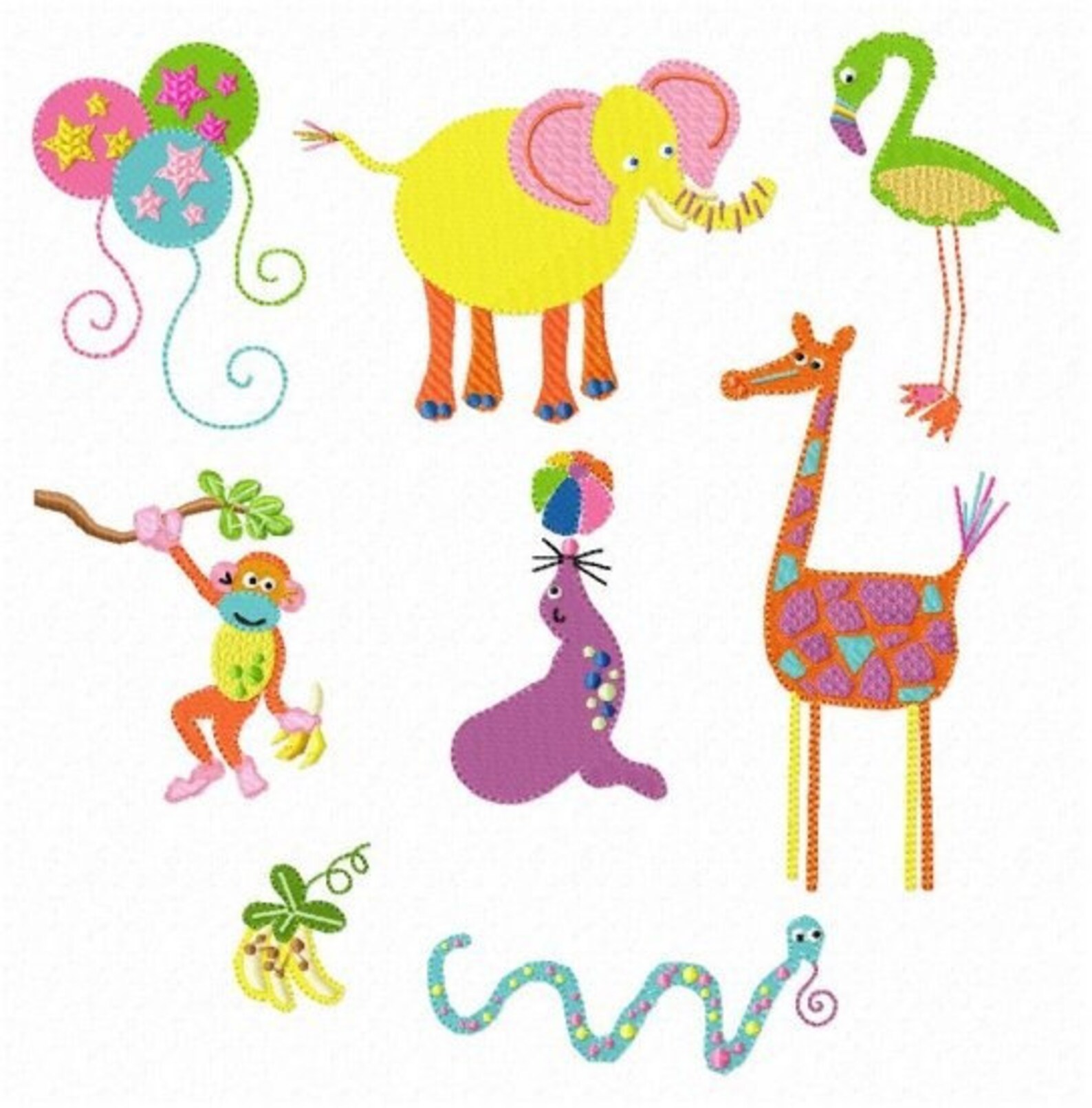 Zoo Monogram Font Machine Embroidery Designs - Etsy