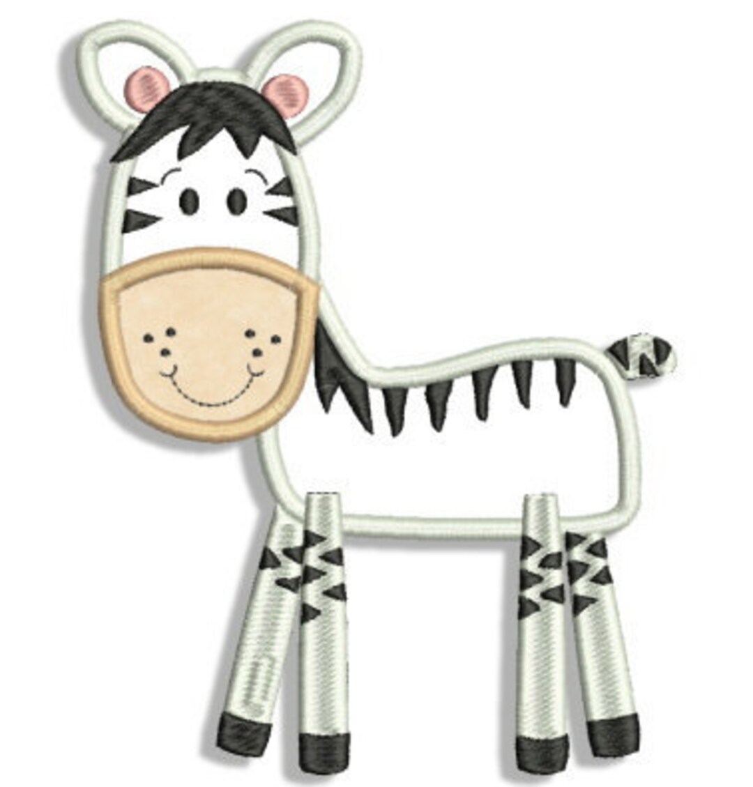 Zebra Applique Machine Embroidery Design 3 Sizes - Etsy Australia