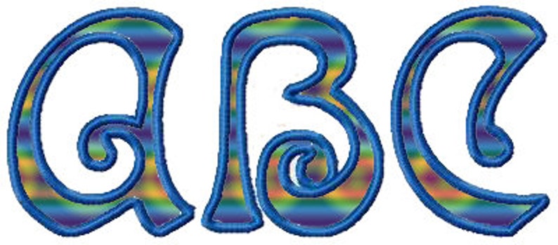 Alexa Applique Alphabet Machine Embroidery Designs - Etsy