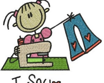 Stick People Machine Embroidery Designs - Etsy