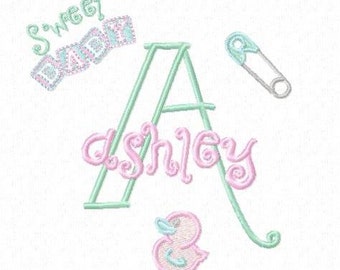 Bold Monogram Font Machine Embroidery Designs - Etsy