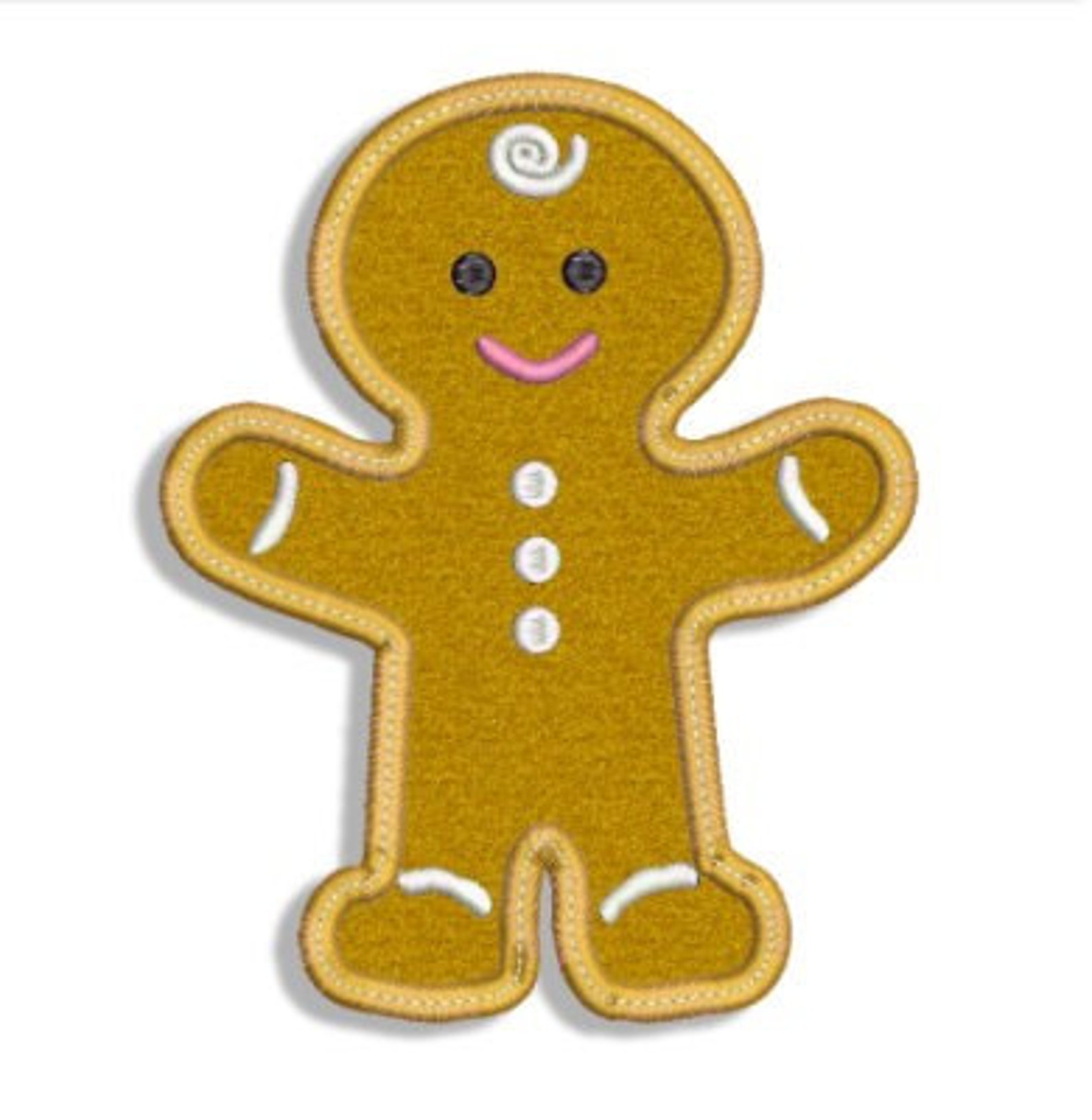 Gingerbread Man Applique Machine Embroidery Design - Etsy